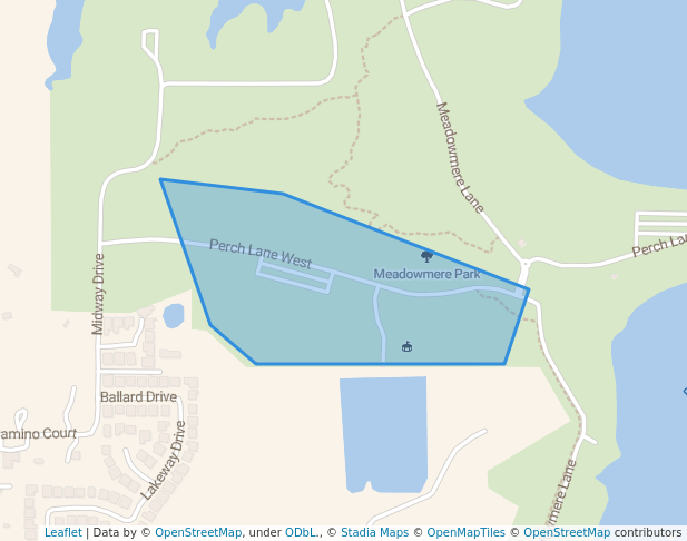Meadowmere Park in Grapevine | Map and Routes