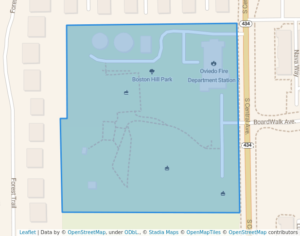 Boston Hill Park in Oviedo | Map and Routes