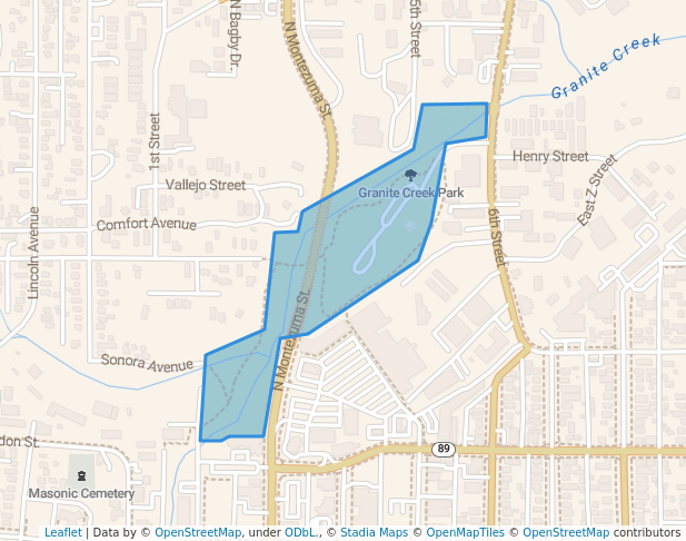 Granite Creek Park in Prescott | Map and Routes