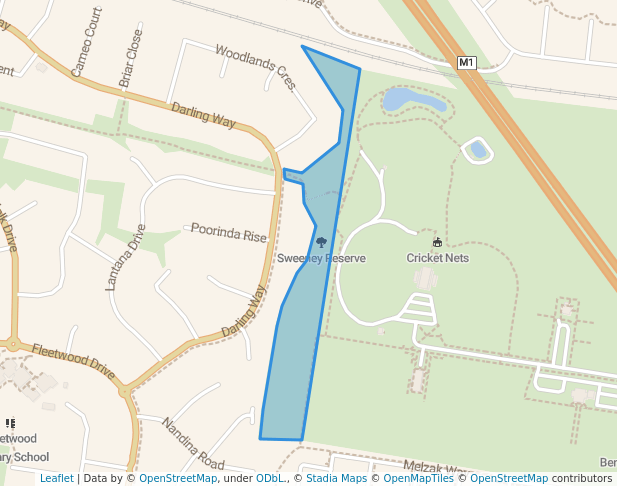 Sweeney Reserve in Narre Warren | Map and Routes