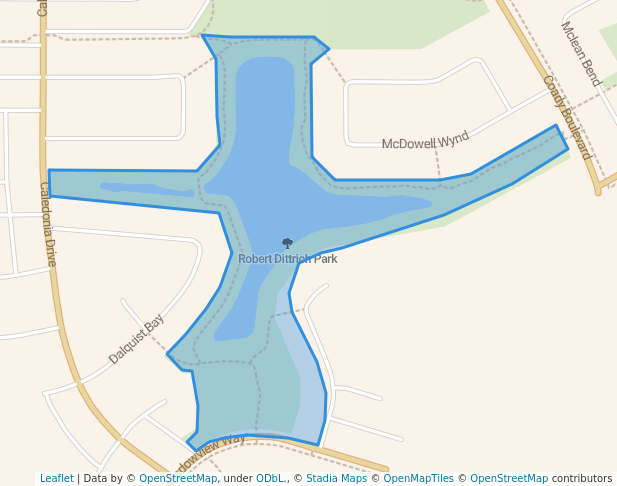 Robert Dietrich Park in Leduc | Map and Routes