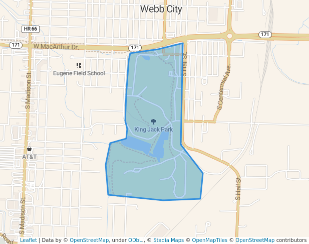 King Jack Park in Webb City | Map and Routes