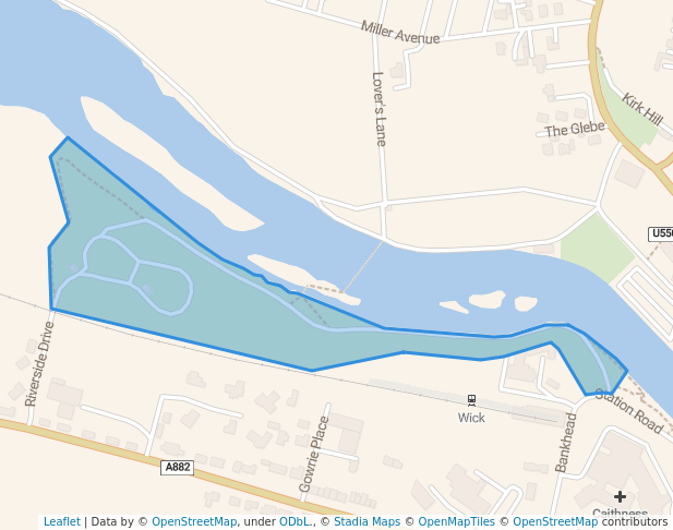 Riverside Park in Wick | Map and Routes