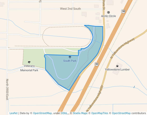 South Park in Rigby | Map and Routes