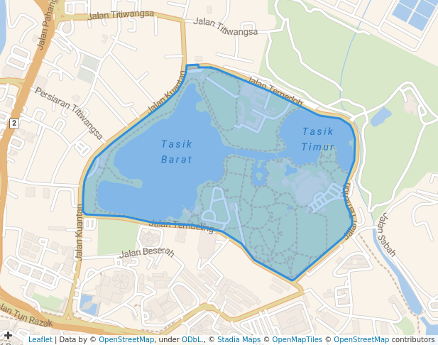 Titiwangsa Lake Parm in Kuala Lumpur | Map and Routes