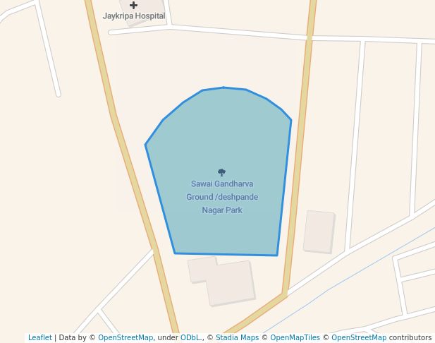 Sawai Gandharva Ground /deshpande Nagar Park in Hubballi | Map and Routes