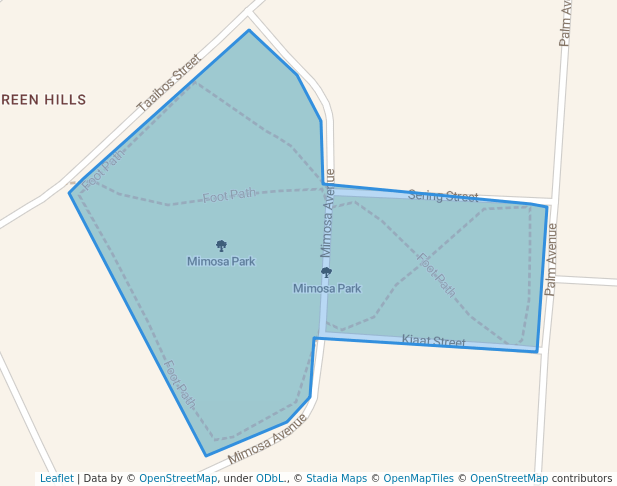 Mimosa Park in Randfontein | Map and Routes