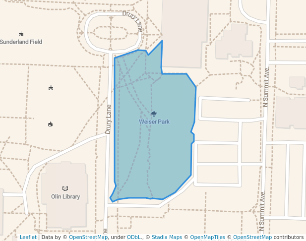 Weiser Park in Springfield | Map and Routes