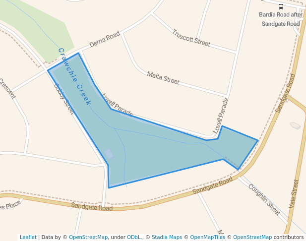Northcott Park in Shortland | Map and Routes