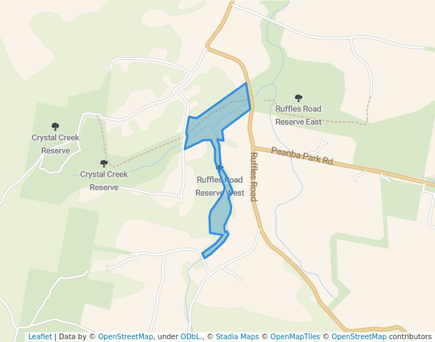 Ruffles Road Reserve in Willow Vale | Map and Routes