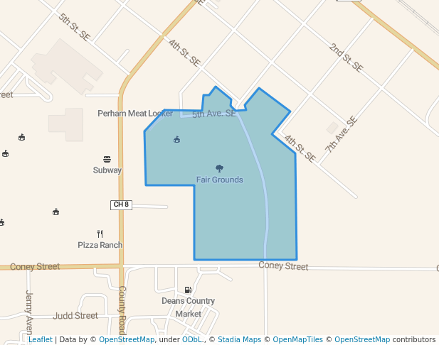 Fair Grounds in Perham | Map and Routes