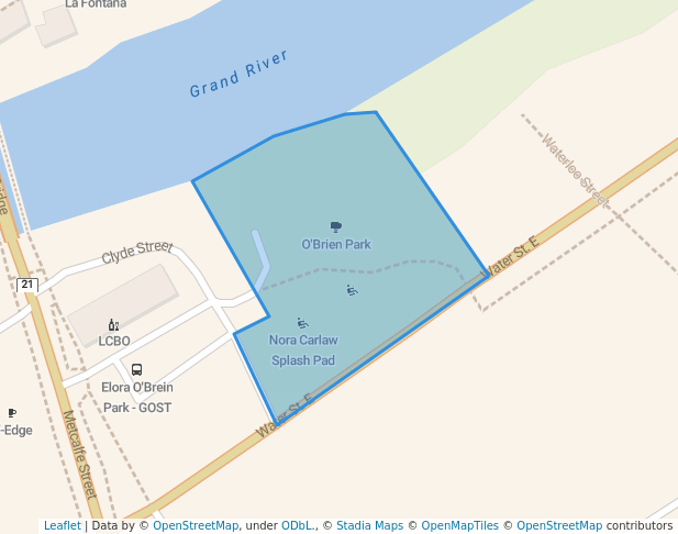 O'Brien Park in Elora | Map and Routes