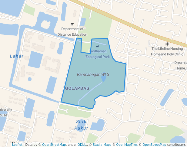 Ramnabagan WLS in Burdwan | Map and Routes