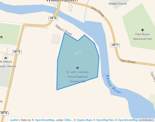 Sir John Johnson House National Historic Site in Williamstown | Map and ...