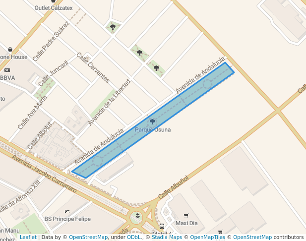 Parque Osuna in Albolote | Map and Routes