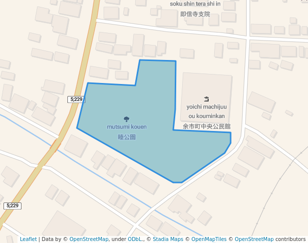 睦公園 in Yoichi | Map and Routes