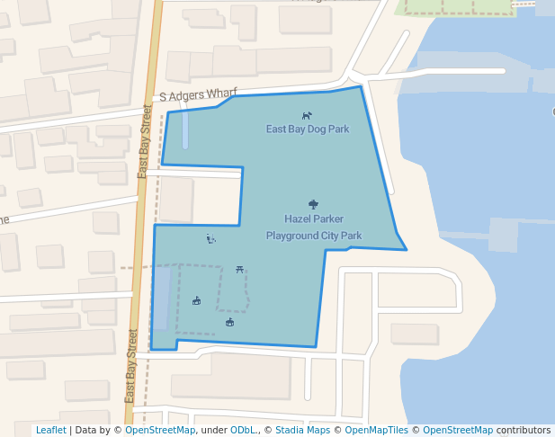Hazel Parker Playground City Park in Charleston | Map and Routes