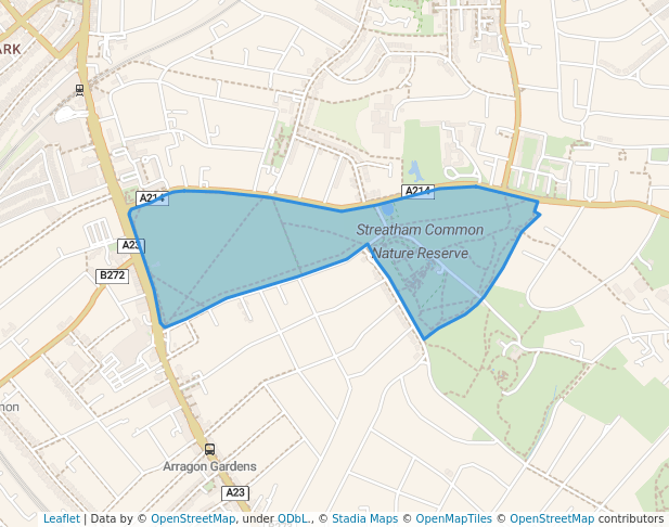 Streatham Common in London | Map and Routes