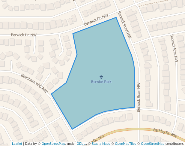 Berwick Park in Calgary | Map and Routes