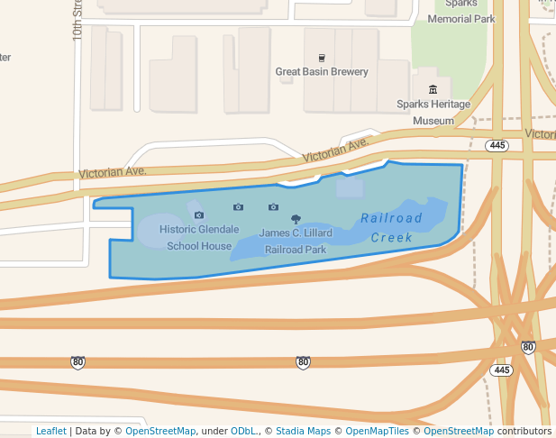 James C. Lillard Railroad Park in Sparks | Map and Routes