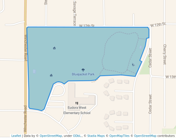 Bluejacket Park in Eudora | Map and Routes