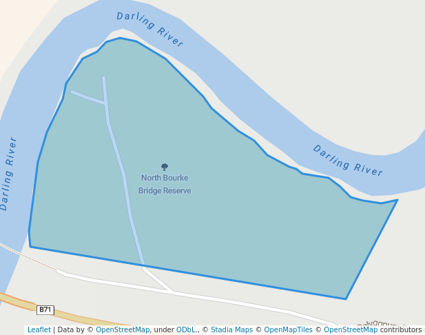 North Bourke Bridge Reserve in North Bourke | Map and Routes