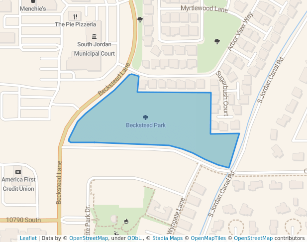 Beckstead Park in South Jordan | Map and Routes