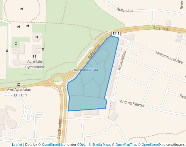 Spyros Kyprianou Park in Aglantzia | Map and Routes