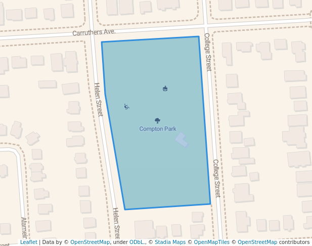 Compton Park in Kingston | Map and Routes