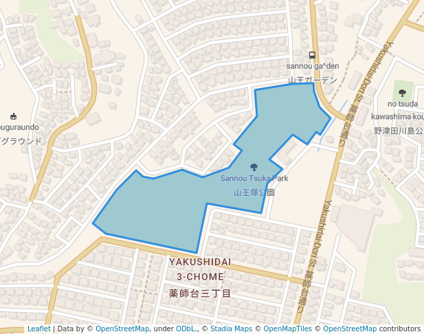 Sannou Tsuka Park in Machida | Map and Routes