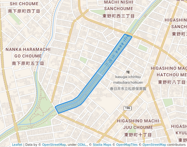 ふれあい緑道 in Kasugai | Map and Routes