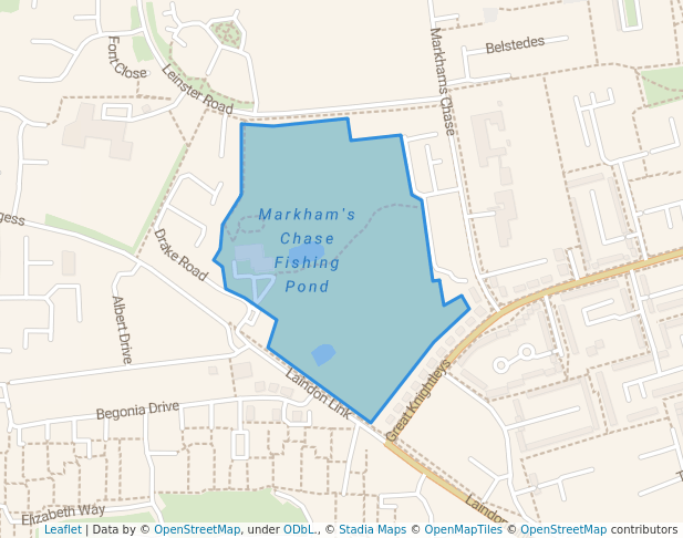 Markhams Chase Park in Basildon | Map and Routes