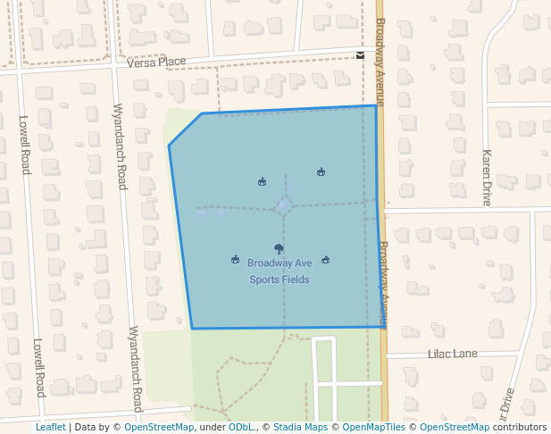 Broadway Ave Sports Fields in Sayville | Map and Routes