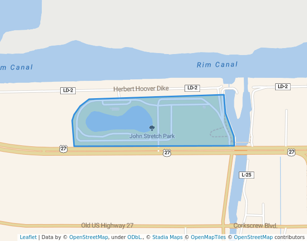 John Stretch Park in Clewiston | Map and Routes