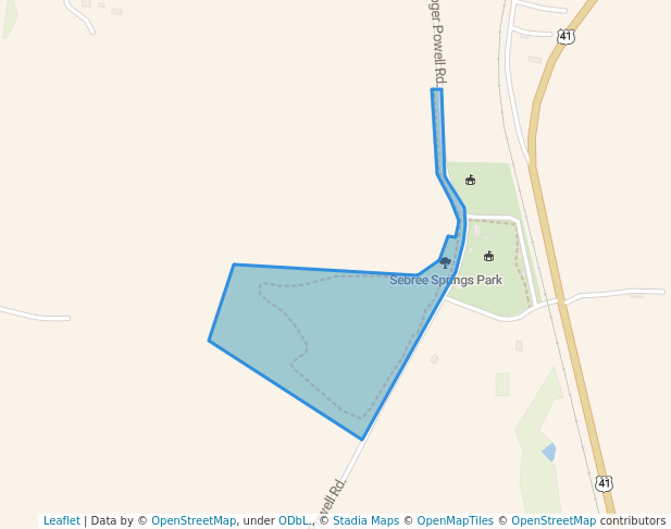 Sebree Springs Park in Sebree | Map and Routes