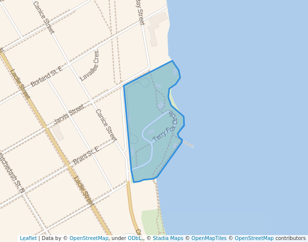 Couchiching Beach Park in Orillia | Map and Routes