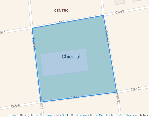 Parque Chicoral in Chicoral | Map and Routes