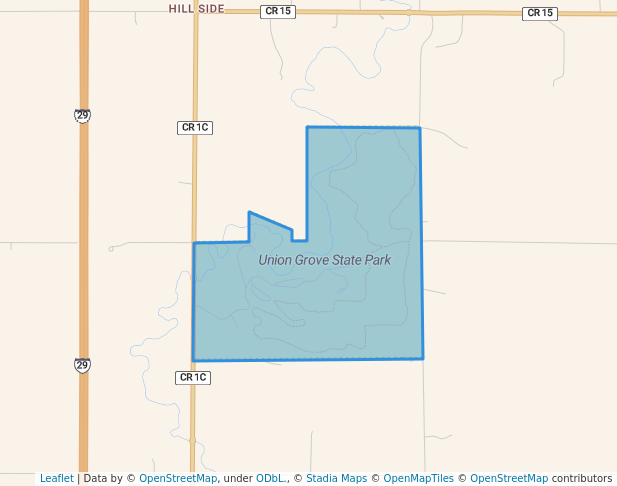 Union Grove State Park in Beresford | Map and Routes