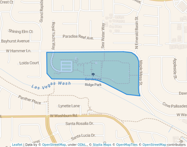Sandstone Ridge Park in North Las Vegas | Map and Routes