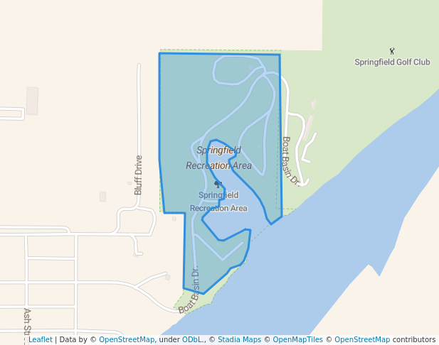 Springfield Recreation Area in Springfield | Map and Routes