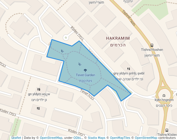 Tevet Garden in Modi'in-Maccabim-Re'ut | Map and Routes