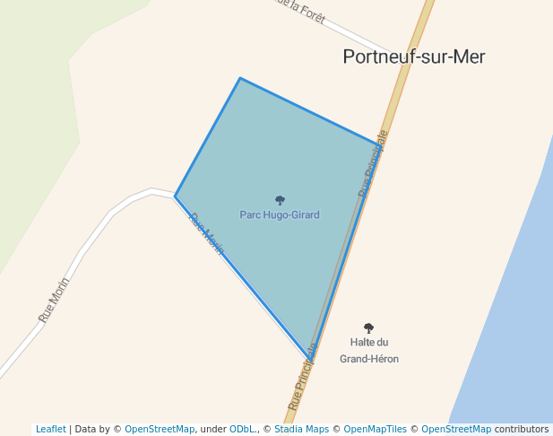 Parc Hugo-Girard in Portneuf-sur-Mer | Map and Routes