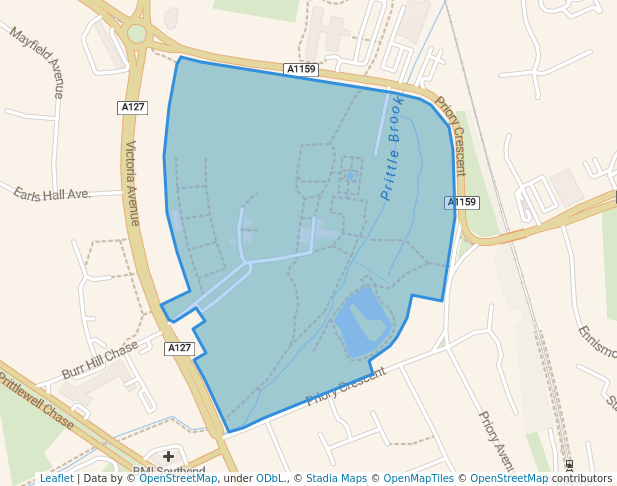 Priory Park in Southend-on-Sea | Map and Routes