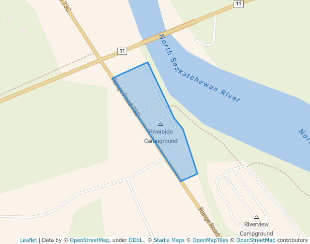 Riverside Campground in Alternate | Map and Routes