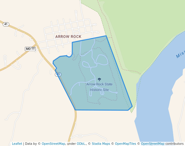 Arrow Rock State Park in Arrow Rock | Map and Routes