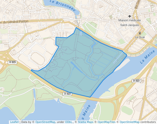 Parc Balzac in Angers | Map and Routes