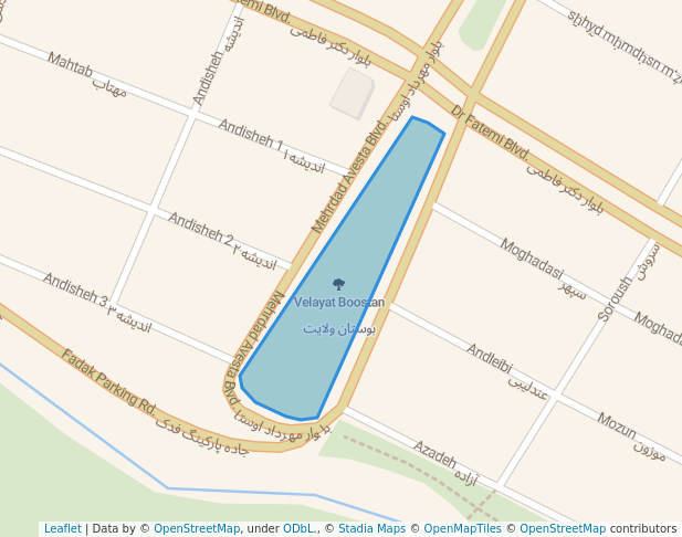 Velayat Boostan in Borujerd | Map and Routes
