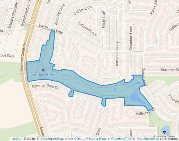 C.P. Hadley Park in Fort Worth | Map and Routes