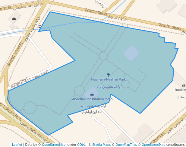 Hashemi-Nezhad Park in Neyshabur | Map and Routes