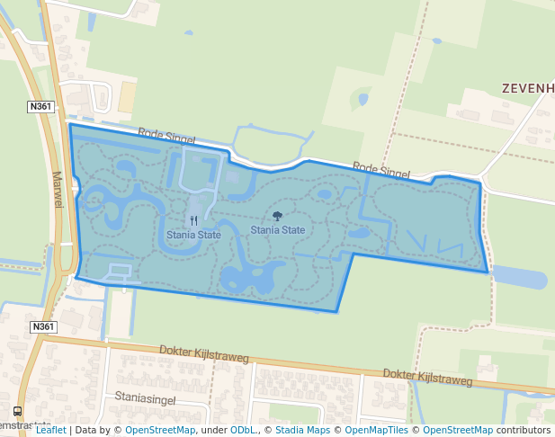 Stania State in Oentsjerk | Map and Routes